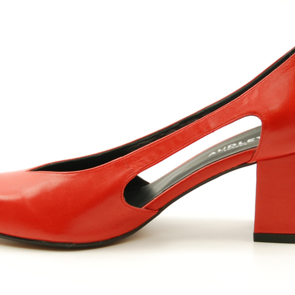 Audley | Shoes | Audley Red Cut Out Pumps | Poshmark